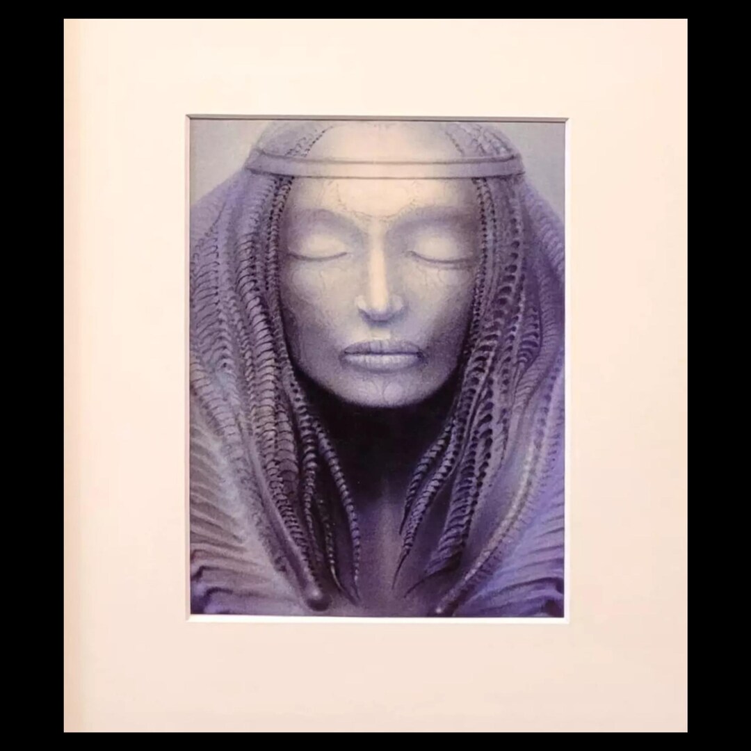H.R. Giger "elp I" Abstract Surreal Sci-fi Art Print - Matted - Dark ...