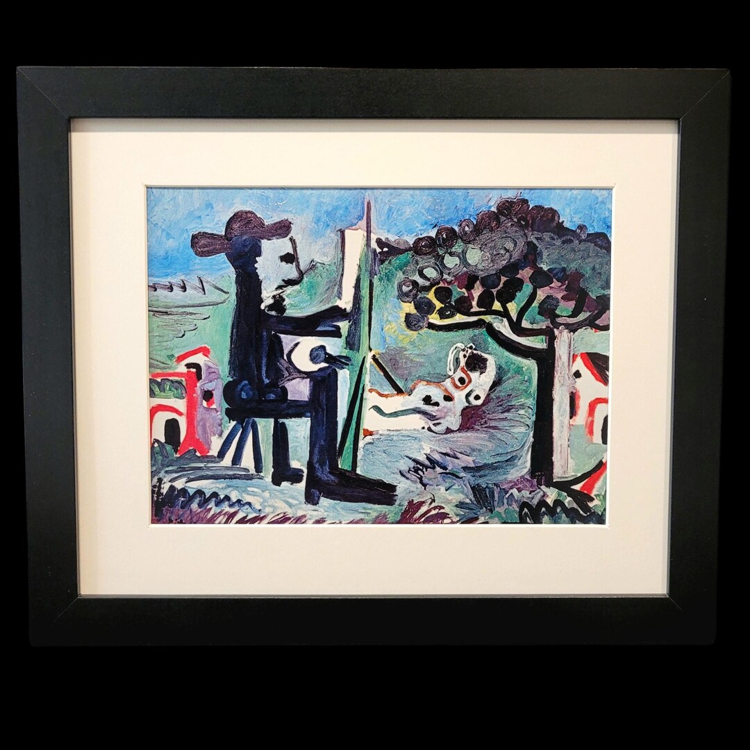 Pablo Picasso 'the Painter and His Model' Framed/matted Free Shipping ...