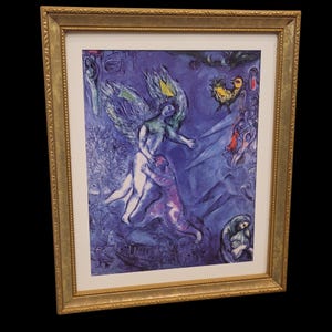 Marc Chagall jacob Struggle With the Angel Vintage Wall Art Newly ...