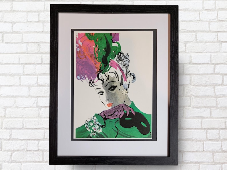 Vintage Lithograph 'die Dame Magazine Alice Bronsch 1938' Framed Wall ...
