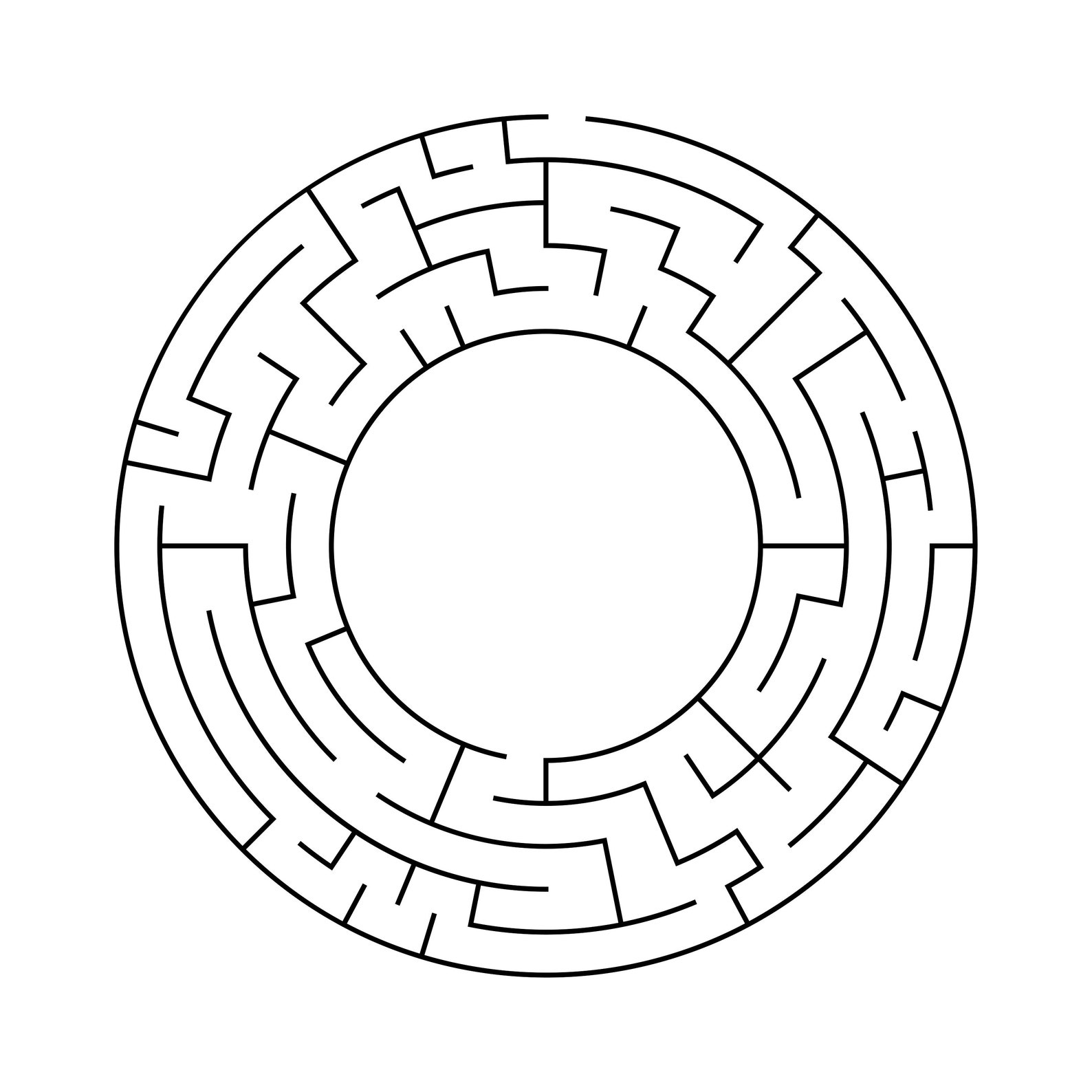 Circular Maze SVG Round Maze EPS Vector Maze Maze Dxf Maze | Etsy