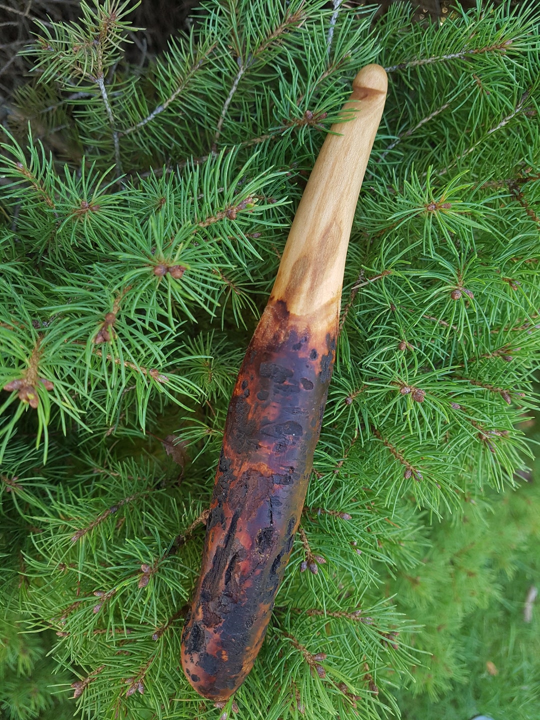 Handcrafted Elegant Crochet Hook Made of Root Wood From the Apple Tree ...