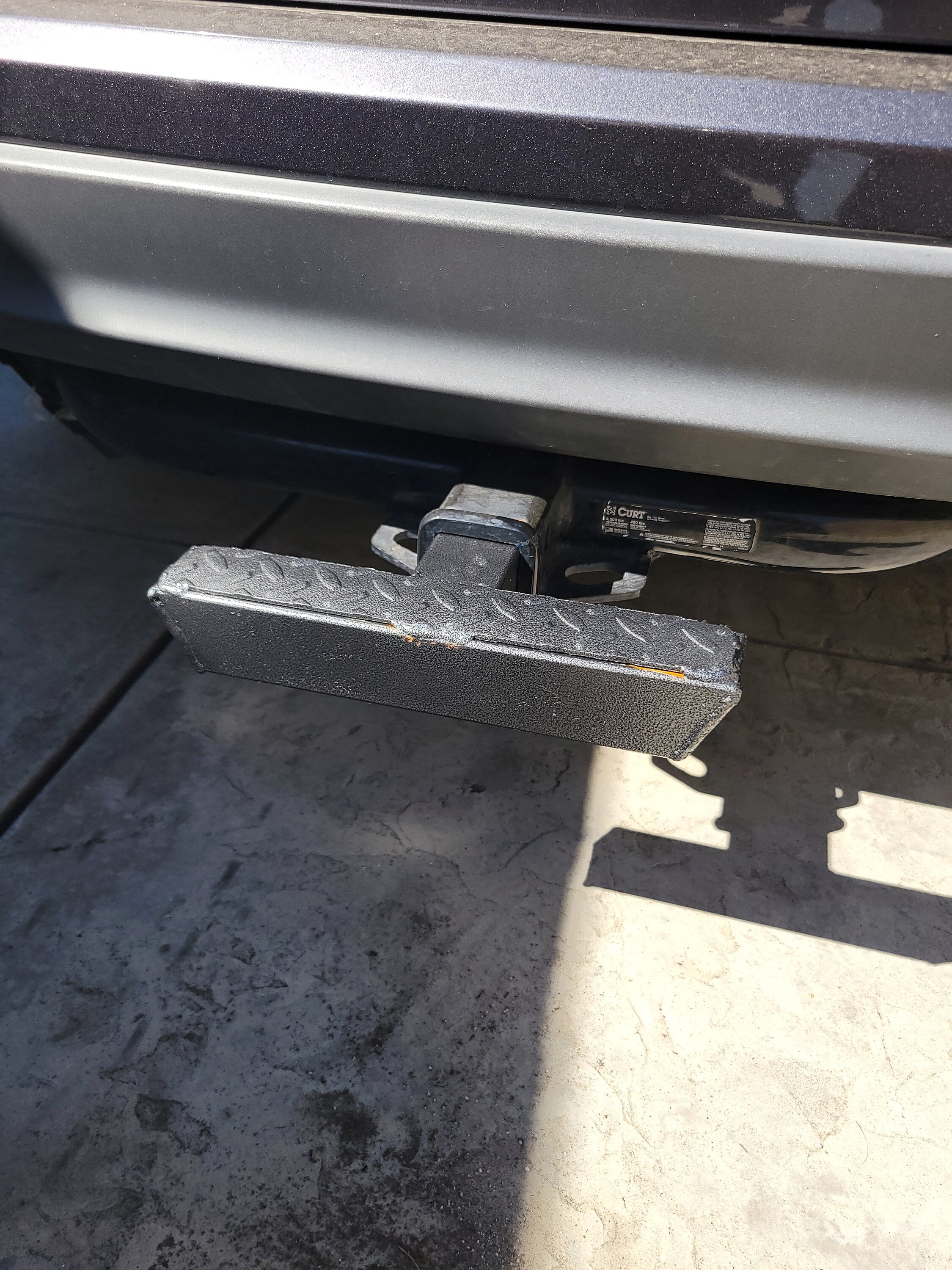 Heavy Duty Step | 12" Long | 12" Step Platform | Fits 2-inch Hitch ...