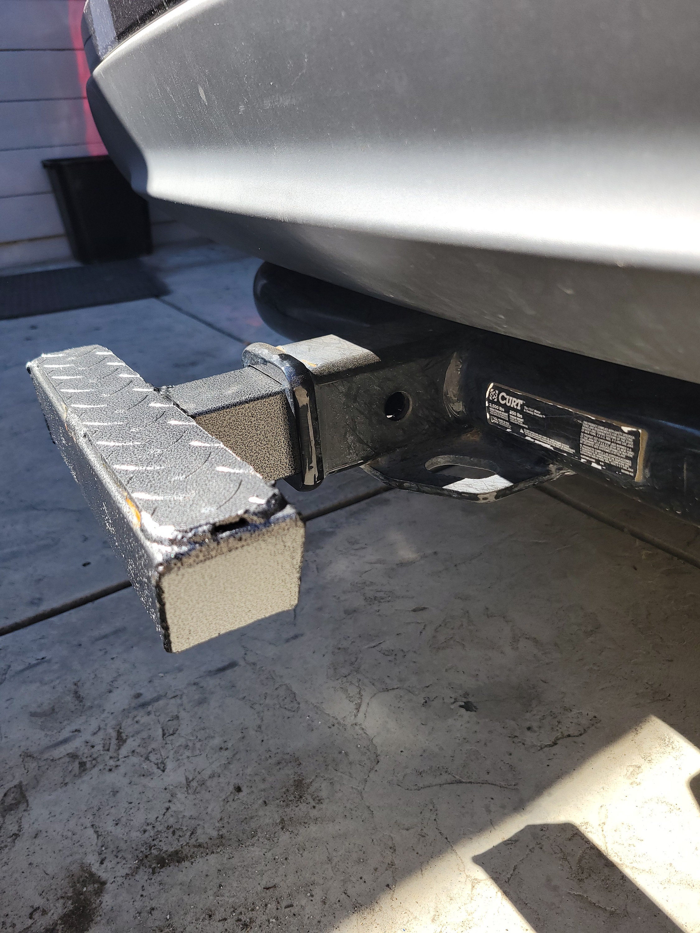 Heavy Duty Step | 12" Long | 12" Step Platform | Fits 2-inch Hitch ...