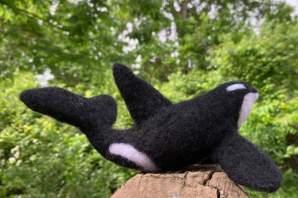 Needle Felted Orca Killer Whale Gift Plush Toy - Etsy