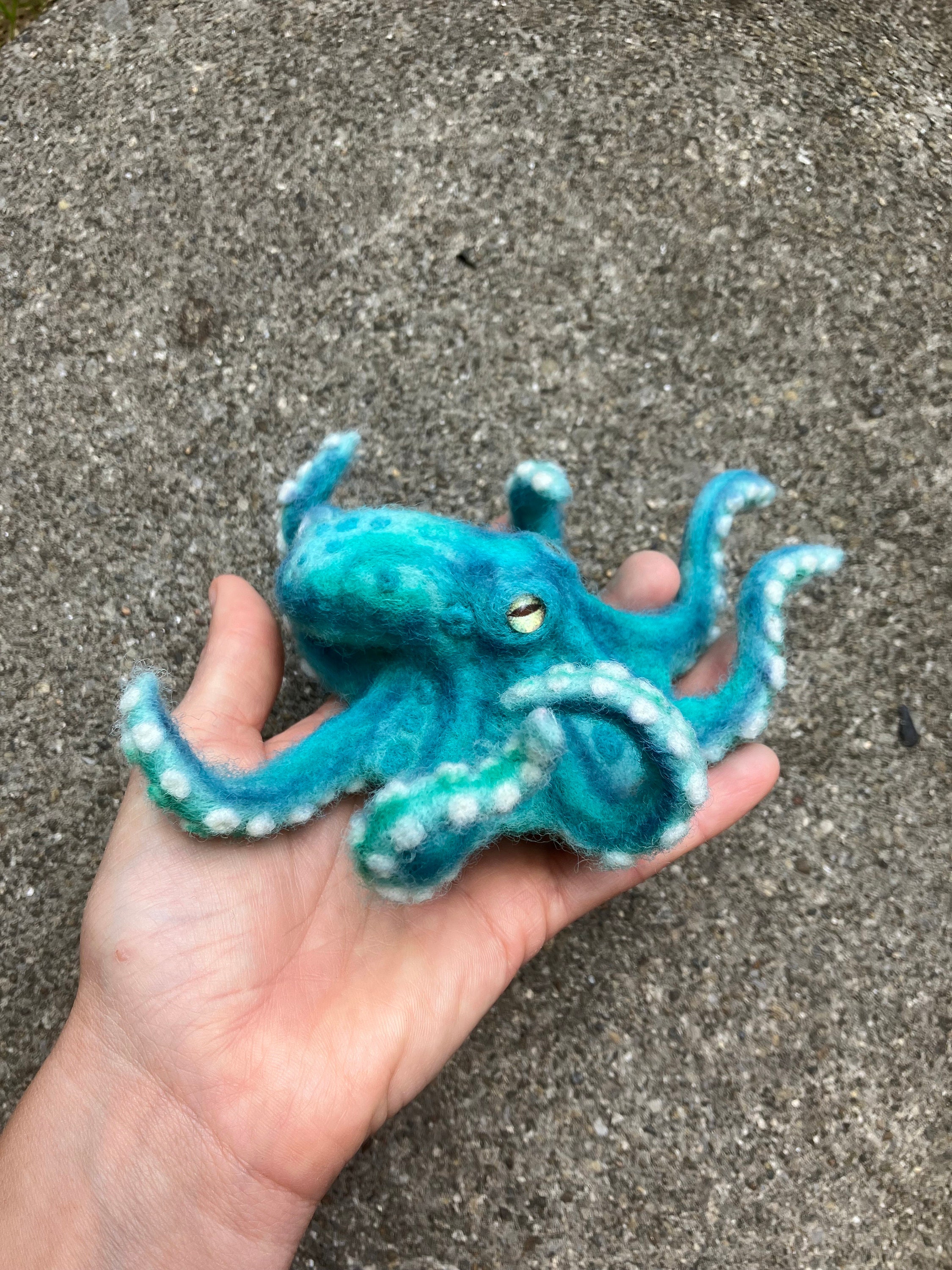 Needle Felted Octopus | MADE TO ORDER |plush | Marine Animal | Needle ...