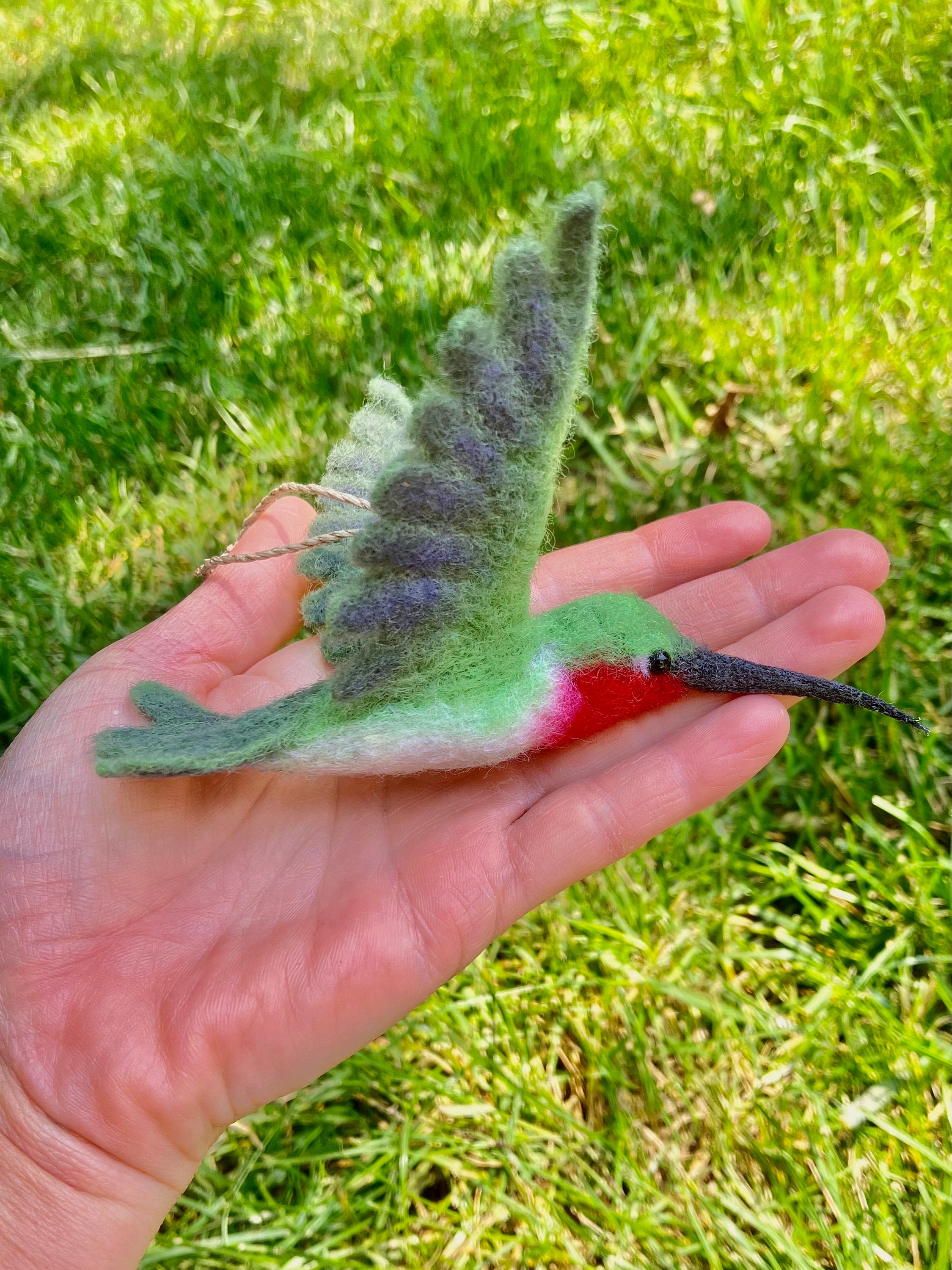 Needle Felted Hummingbird| MADE TO ORDER | Bird | Mini | Gift | Plush ...
