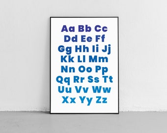Alphabet Printable Art A-Z Wall Art Digital Download - Etsy