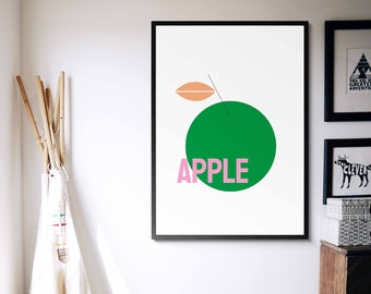 Apple Fruit Poster | Etsy