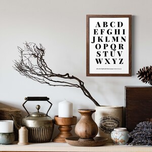 Alphabet Printable Art, A-Z Wall Art, Digital Download, Typography ...