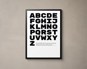 Alphabet Printable Art A-Z Wall Art Digital Download - Etsy
