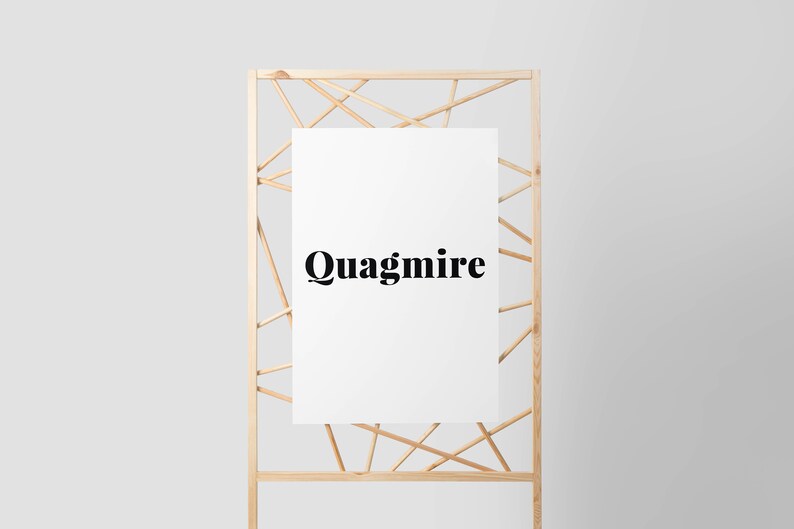 Quagmire Quagmire Word Hated Words Quagmire Poster Art - Etsy France
