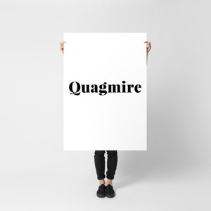 Quagmire Quagmire Word Hated Words Quagmire Poster Art - Etsy France
