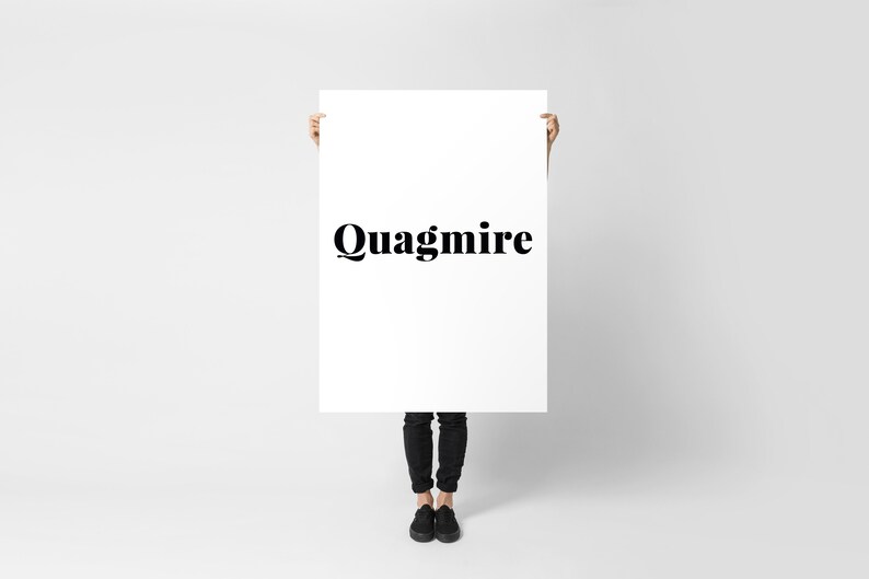 Quagmire Quagmire Word Hated Words Quagmire Poster Art - Etsy France