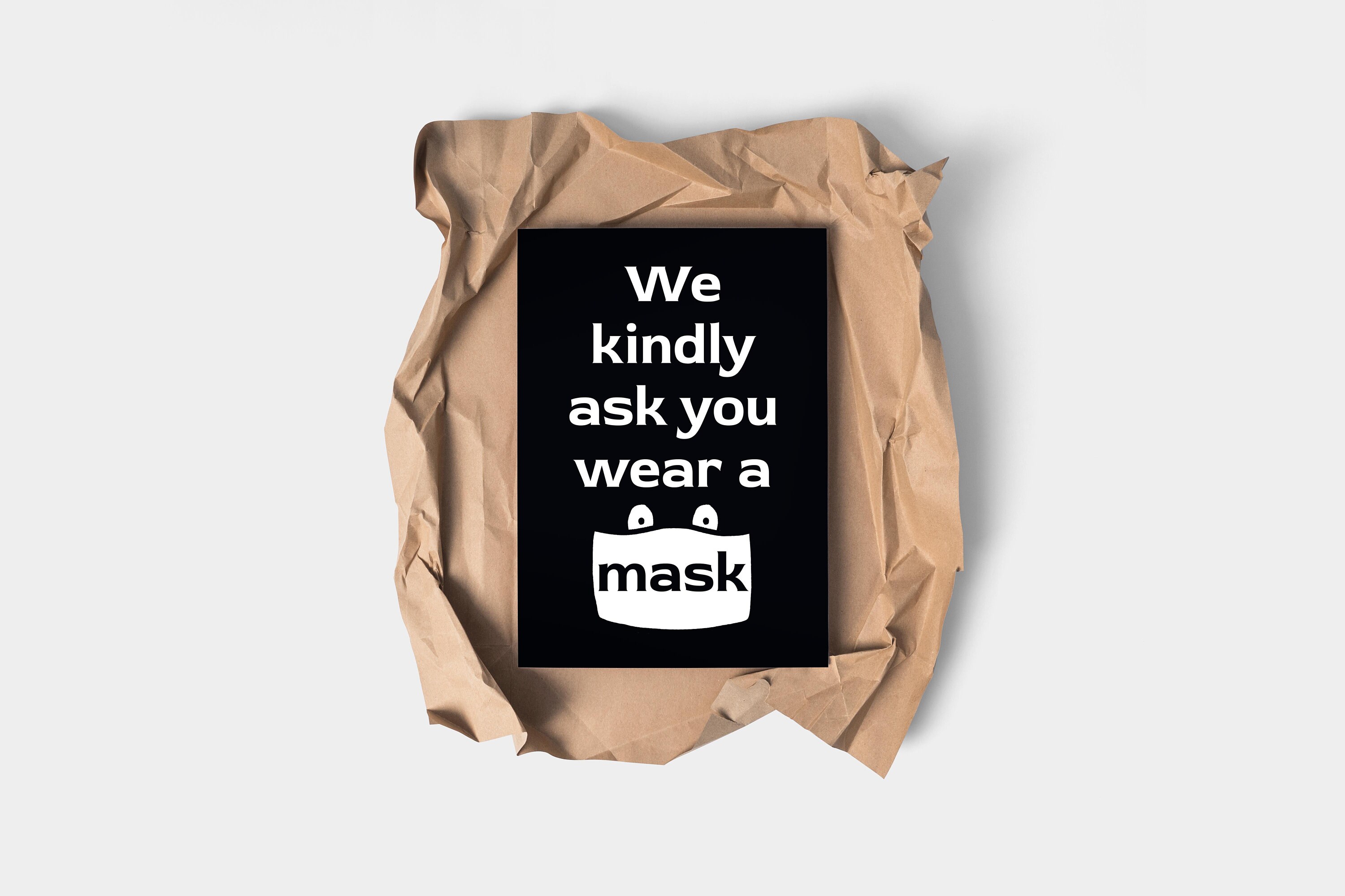 Wear a Mask, Wear a Mask Poster, Wear a Mask Sign, Print, COVID, Social ...