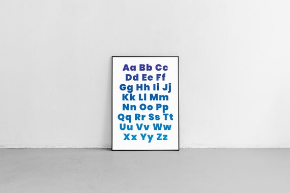 Alphabet Printable Art A-Z Wall Art Digital Download - Etsy