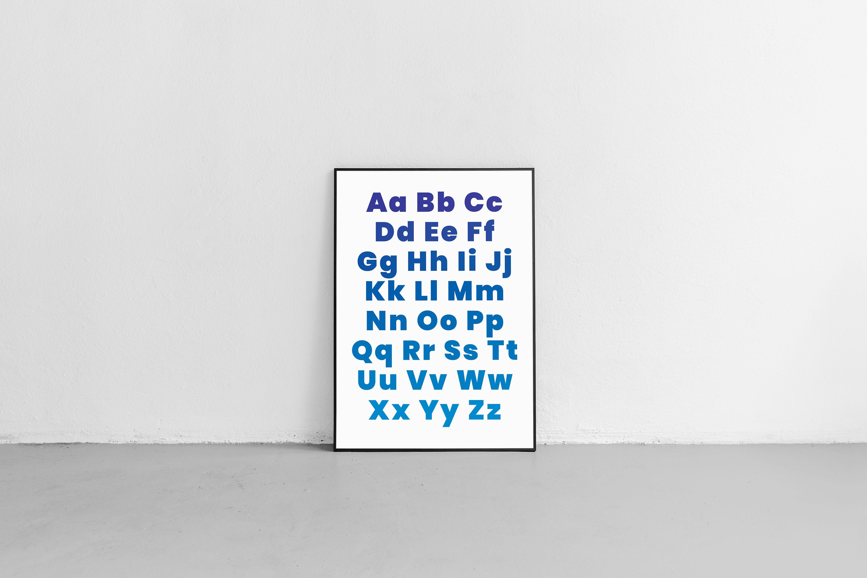 Alphabet Printable Art, A-Z Wall Art, Digital Download, Typography ...