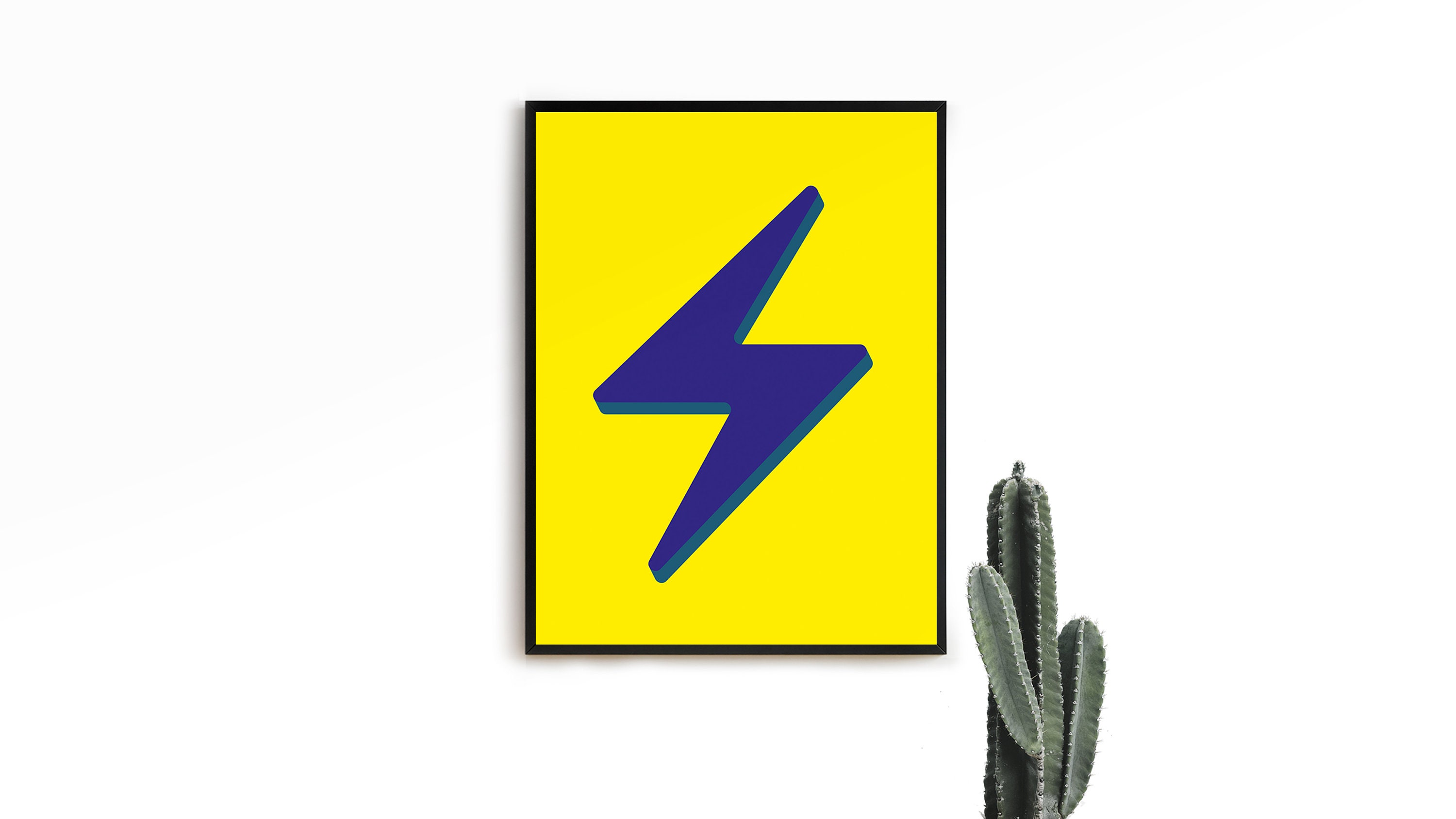 Lightning Bolt, Lightning Art Print, Colourful Art Print, Lightning ...
