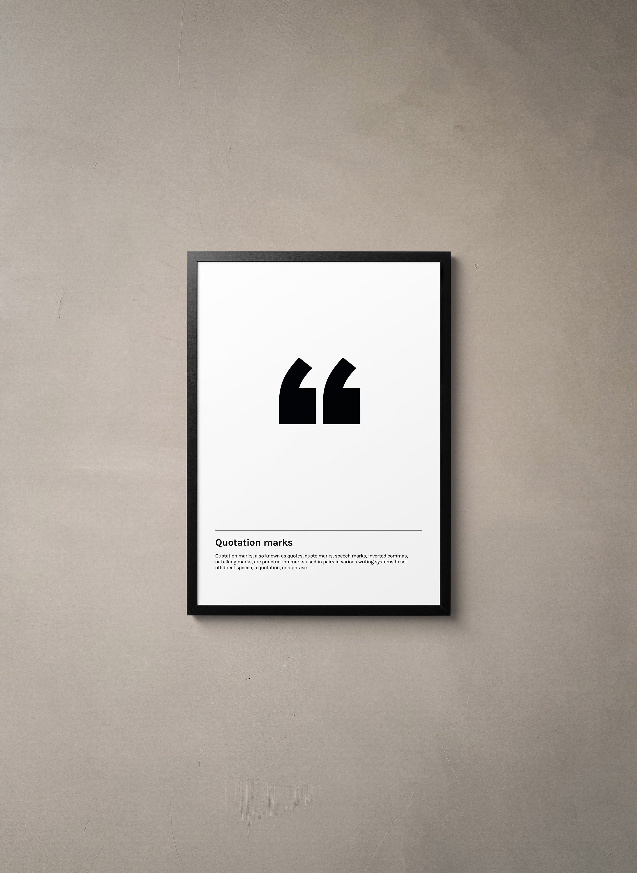 Quotation Marks, Speech Marks, Quotes, Typography, Printable Art ...