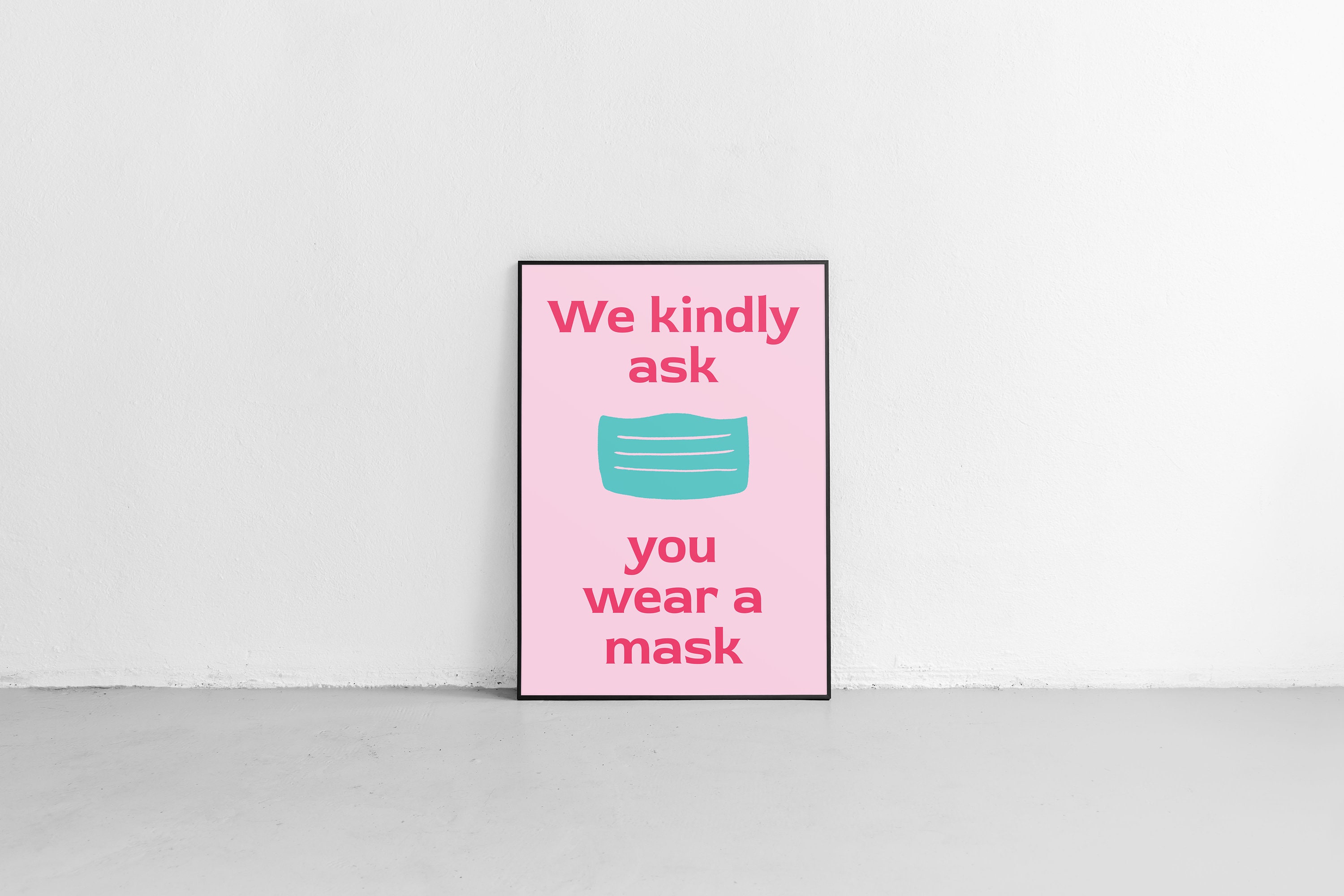 Wear a Mask, Wear a Mask Poster, Wear a Mask Sign, Print, COVID, Social ...