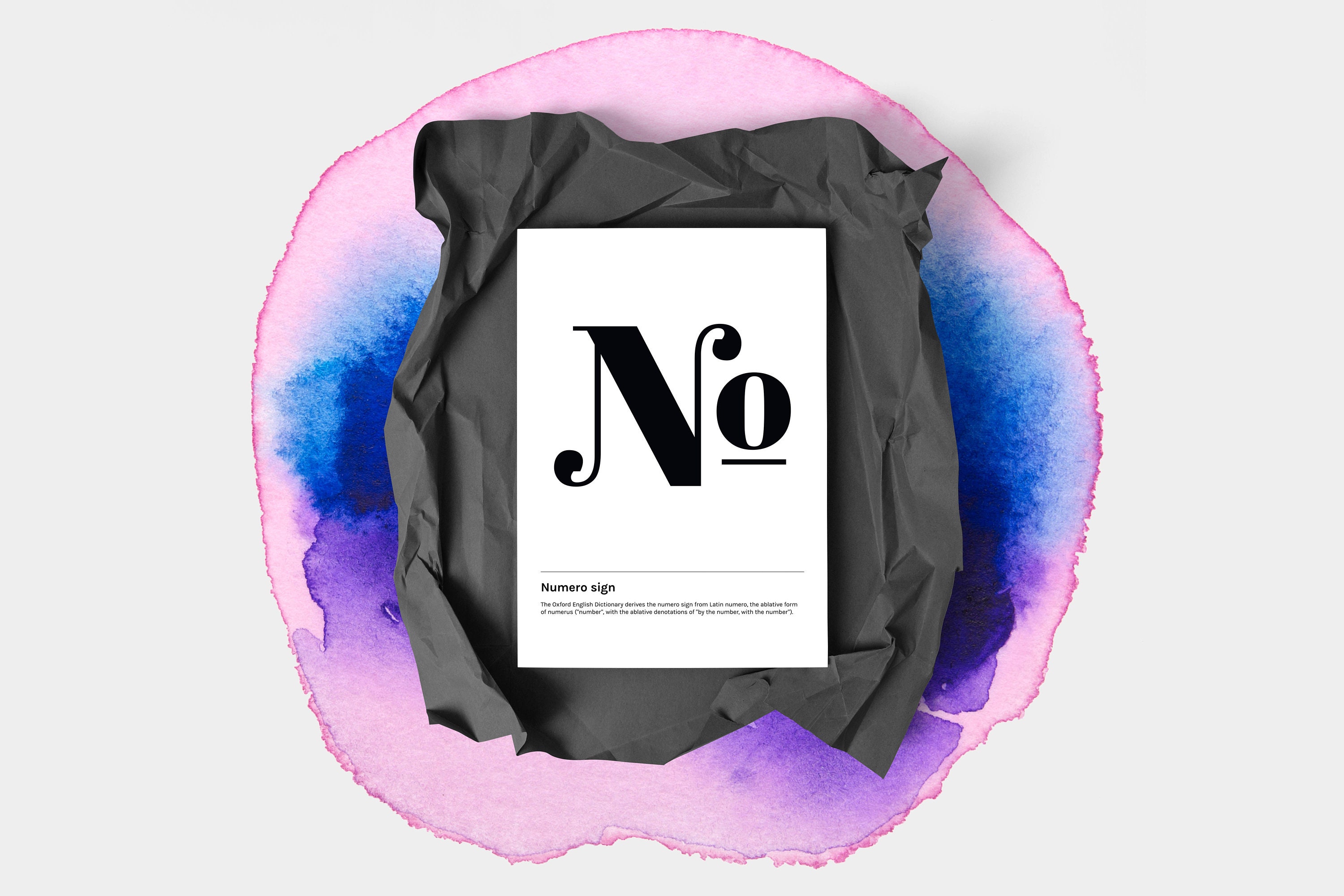 Numero Sign Number No Definition Typography Printable Art - Etsy UK