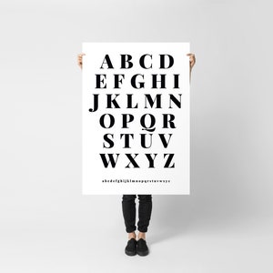 Alphabet Printable Art, A-Z Wall Art, Digital Download, Typography ...