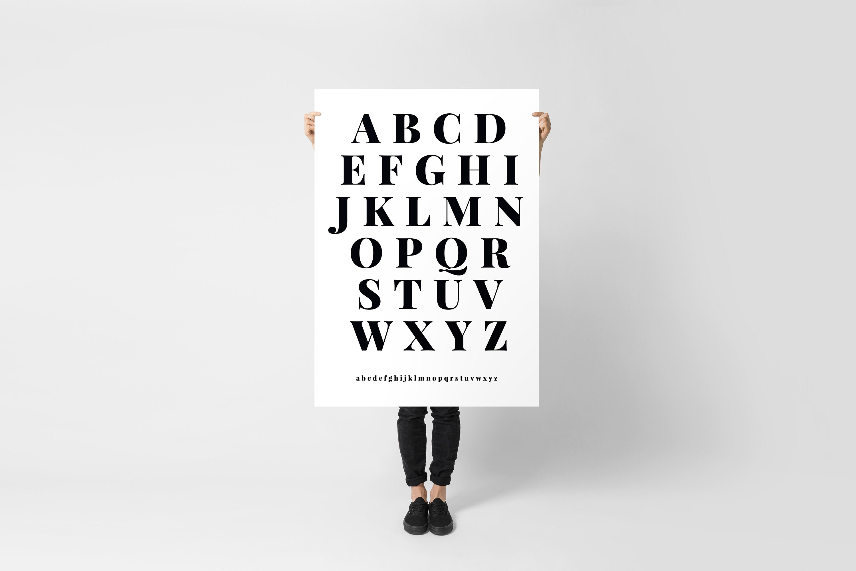 Alphabet Printable Art, A-Z Wall Art, Digital Download, Typography ...