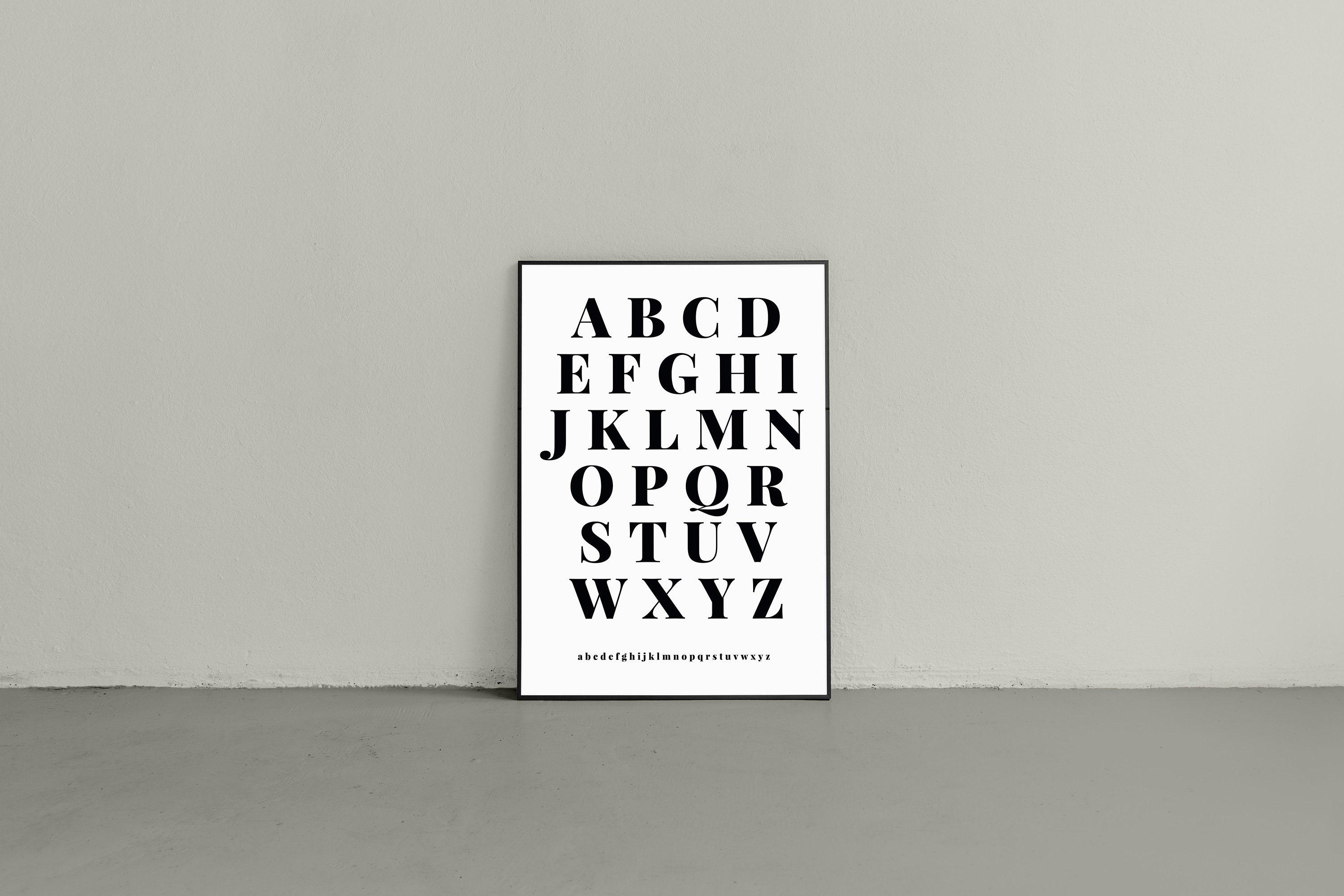 Alphabet Printable Art, A-Z Wall Art, Digital Download, Typography ...