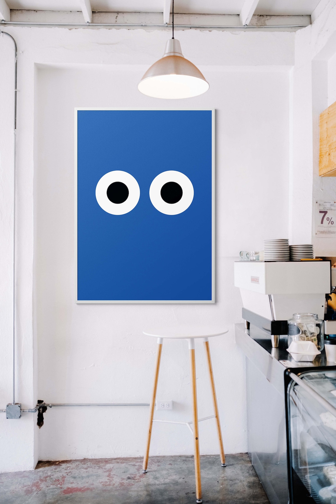 Big Open Eyes Art, Eyes Illustration Poster, Wide Surprised Eyes Poster ...