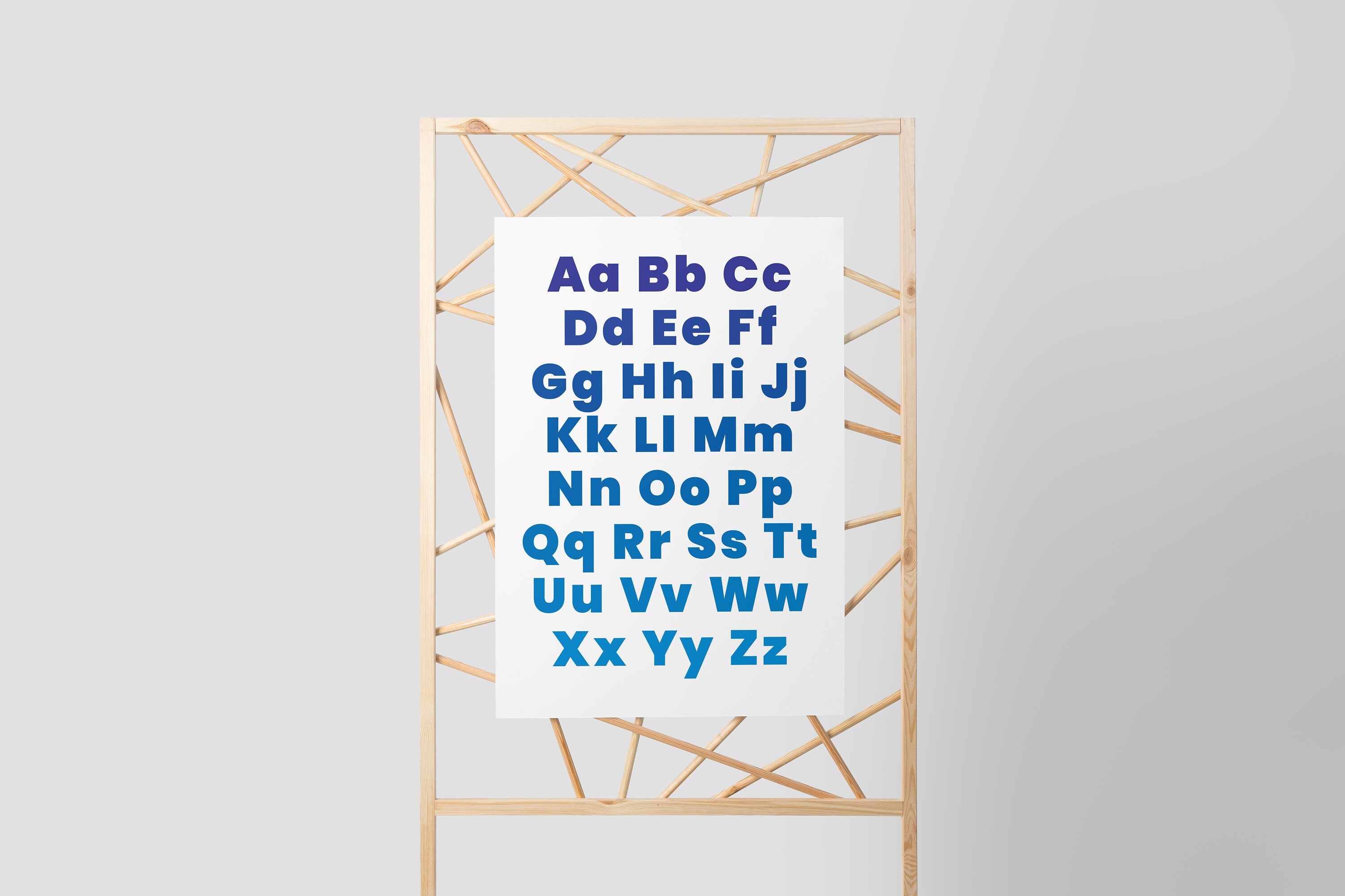 Alphabet Printable Art, A-Z Wall Art, Digital Download, Typography ...