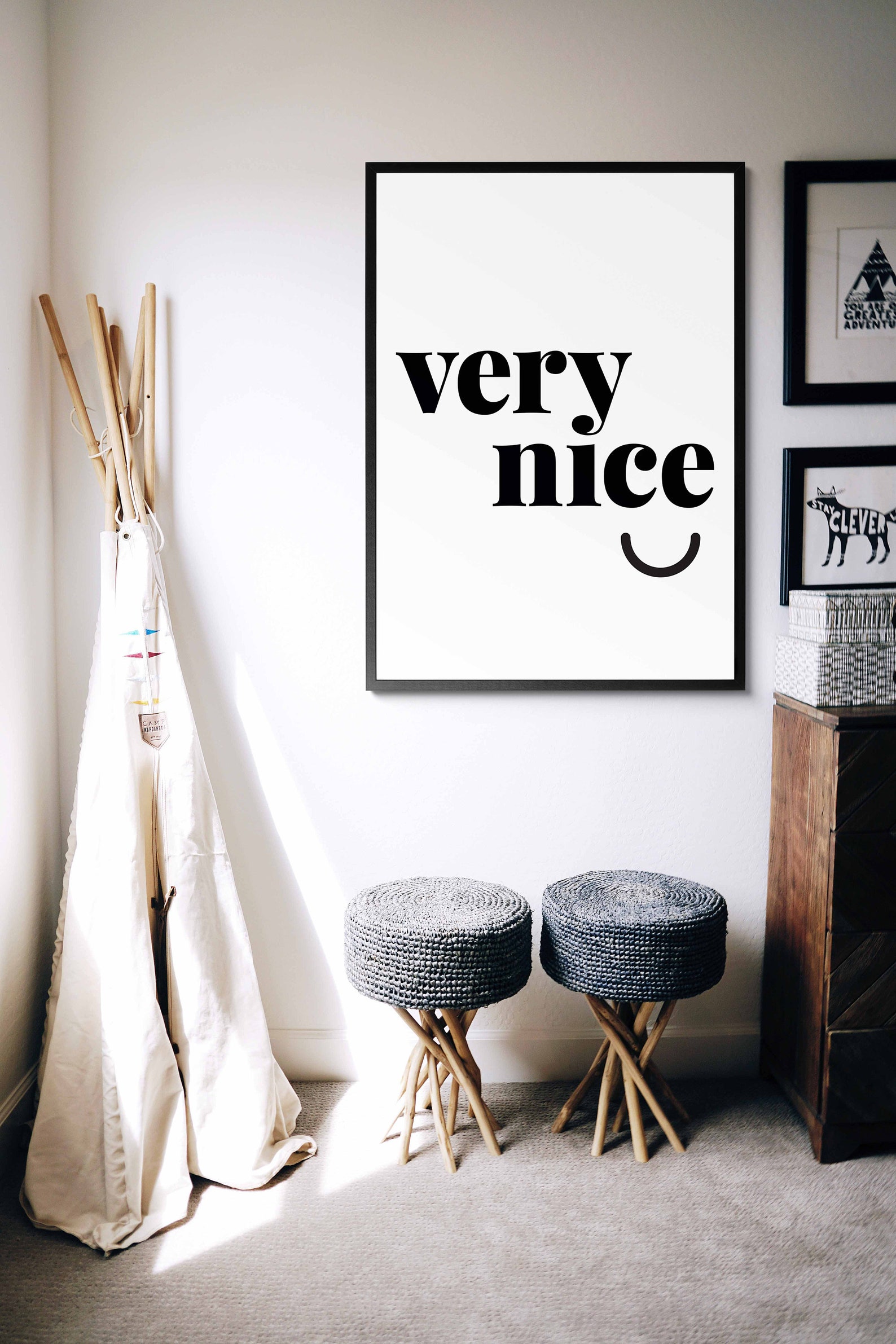 Very Nice Print, Wall Art, Home Decor, Minimalist Saying Print ...