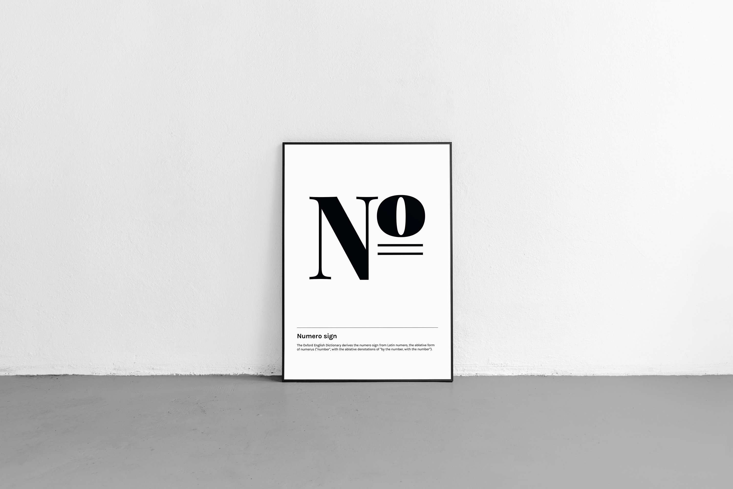 Numero Sign Number No Definition Typography Printable Art - Etsy