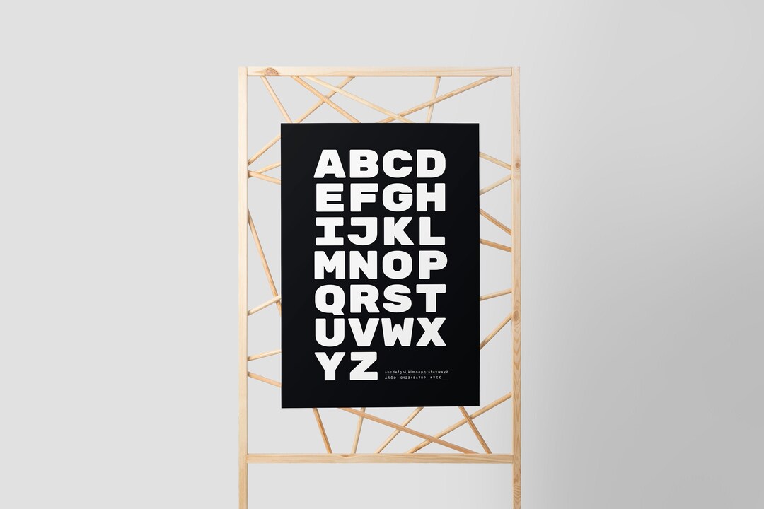 Alphabet Printable Art, A-Z Wall Art, Digital Download, Typography ...