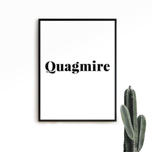 Quagmire Quagmire Word Hated Words Quagmire Poster Art | Etsy
