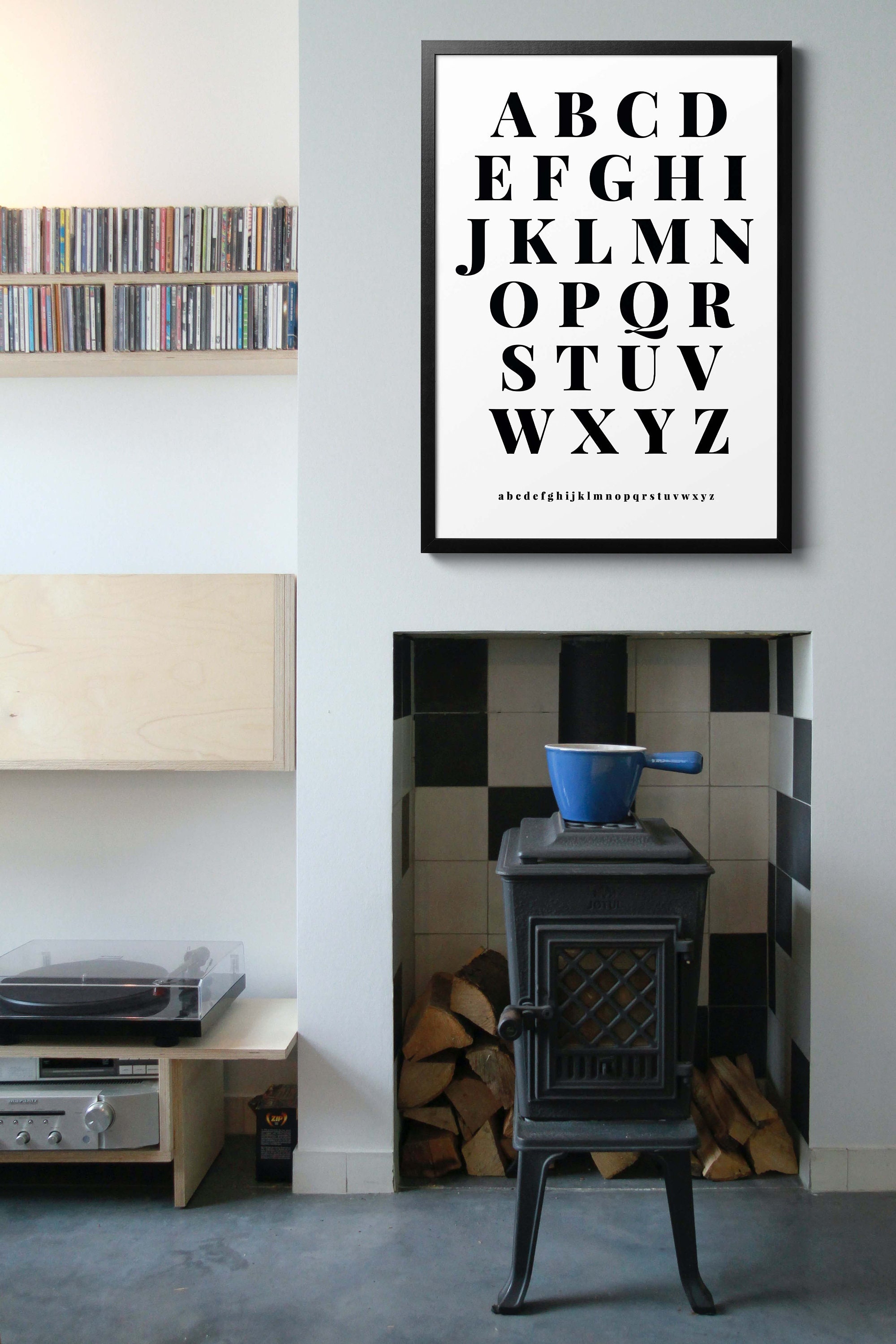 Alphabet Printable Art, A-Z Wall Art, Digital Download, Typography ...