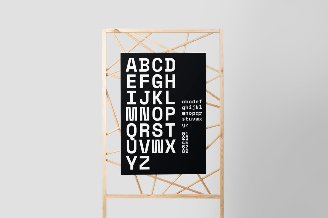 Alphabet Printable Art, A-Z Wall Art, Digital Download, Typography ...