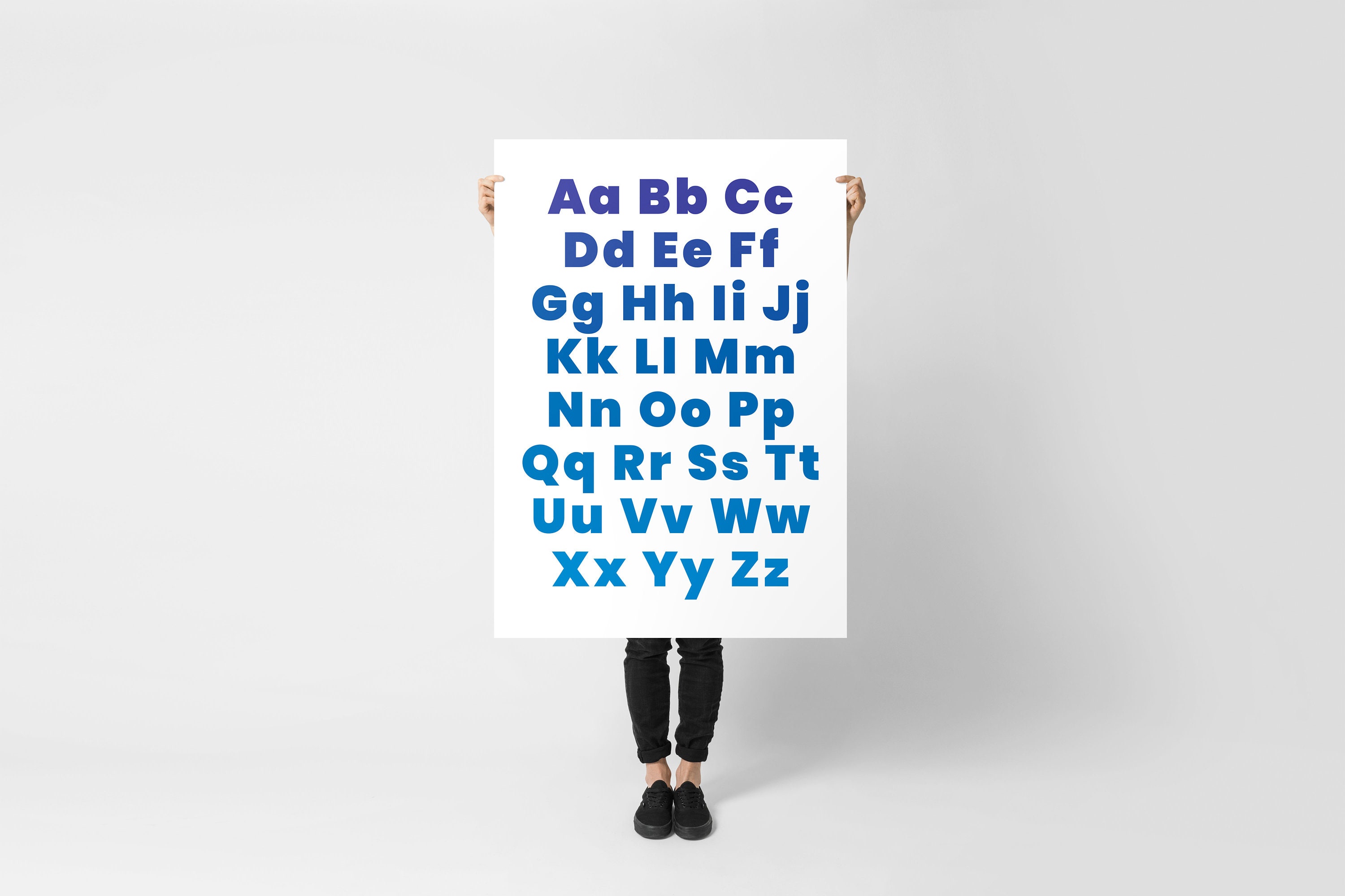 Alphabet Printable Art, A-Z Wall Art, Digital Download, Typography ...