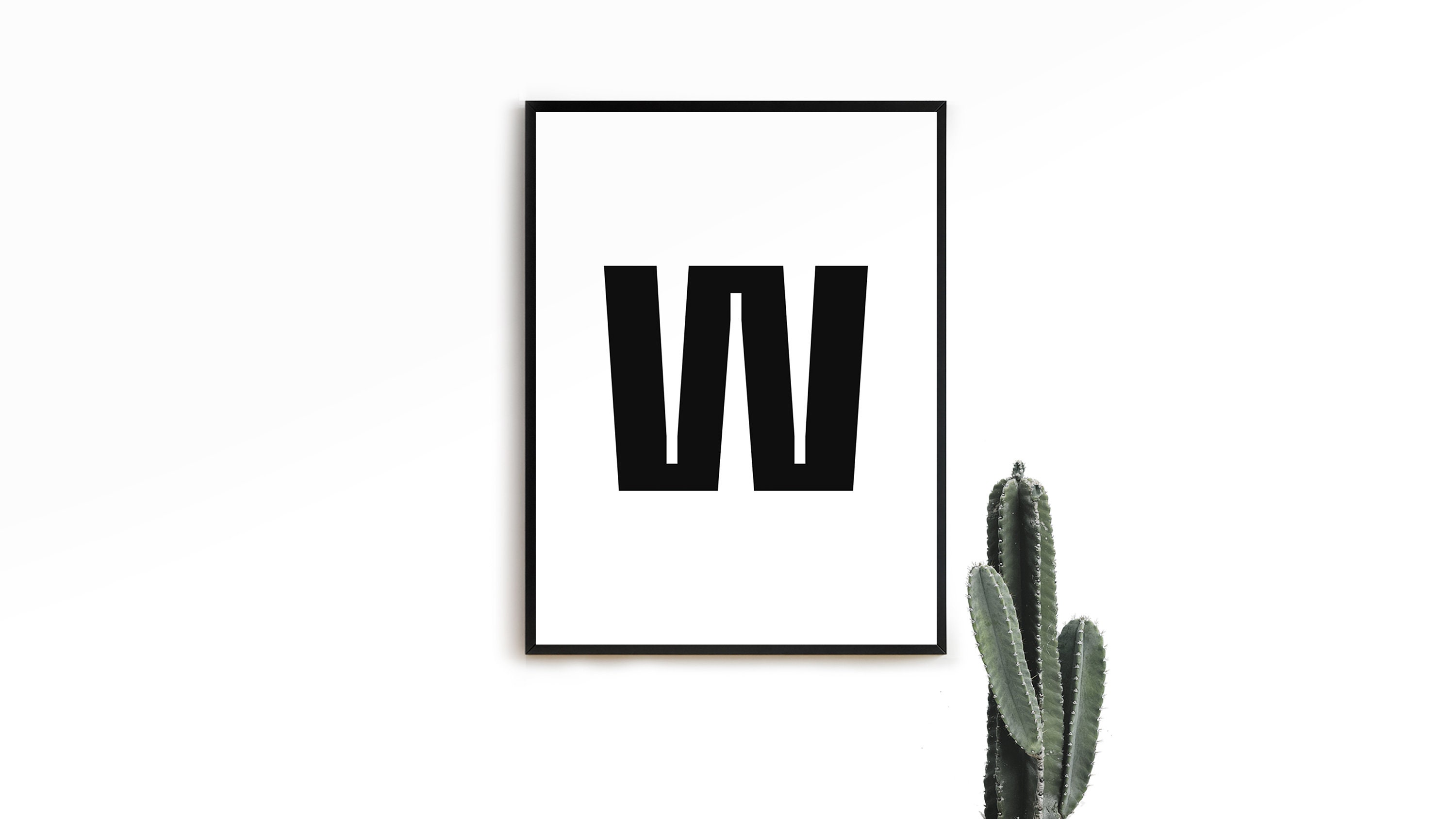 Letter W, W Initial, W Monogram, Letter W Art, Printables, W Typografie ...
