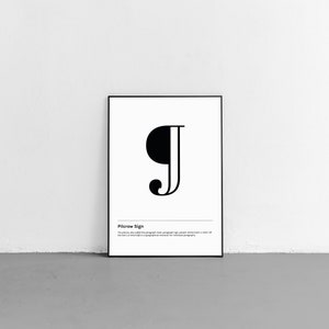 Pilcrow Sign, Paragraph Mark, Alinea, Typography, Printable Art ...