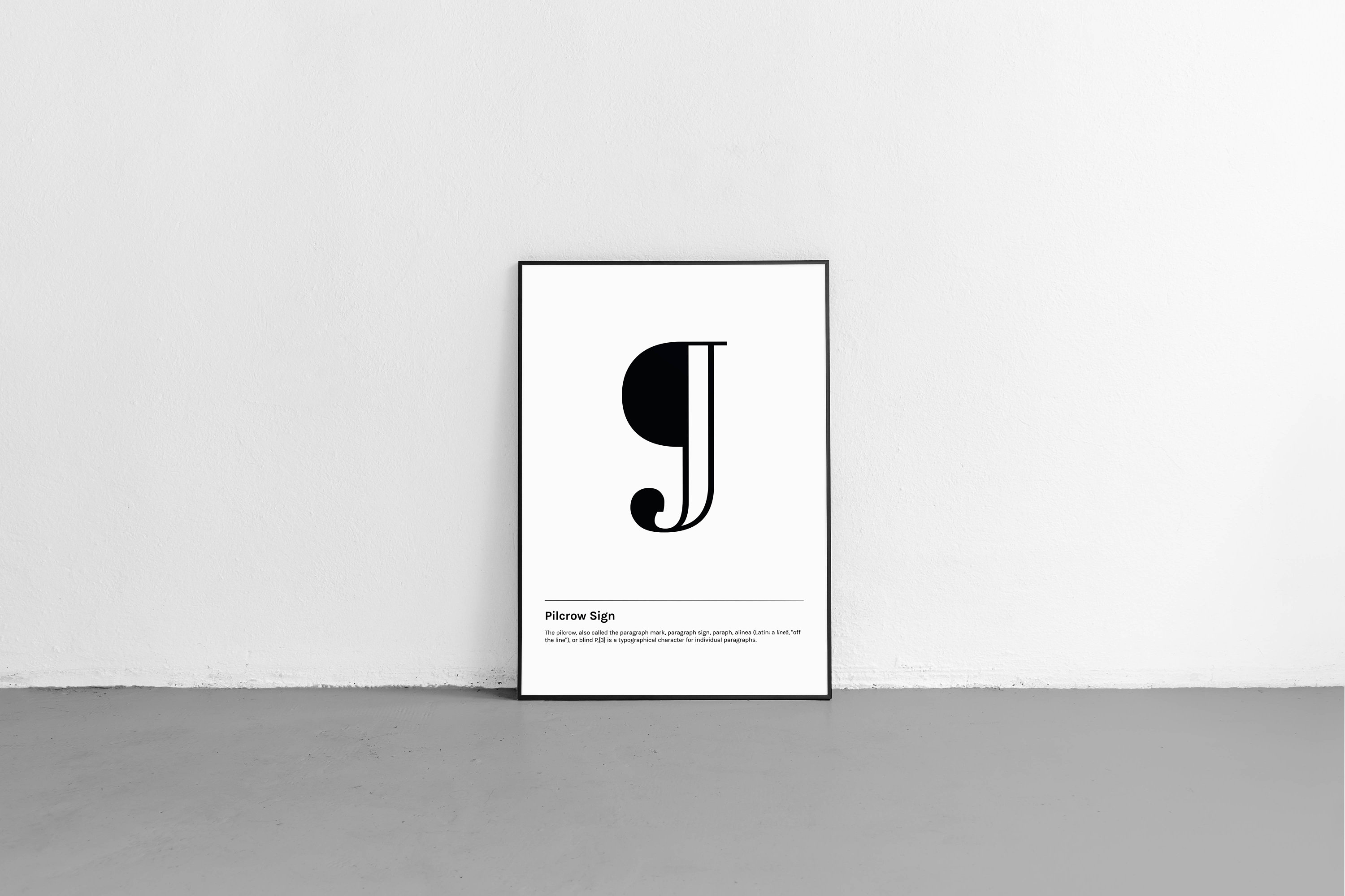 Pilcrow Sign, Paragraph Mark, Alinea, Typography, Printable Art ...