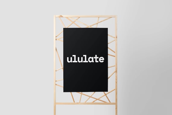 Ululate Ululate Word Hated Words Ululate Poster Art | Etsy