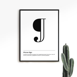 Pilcrow Sign, Paragraph Mark, Alinea, Typography, Printable Art ...