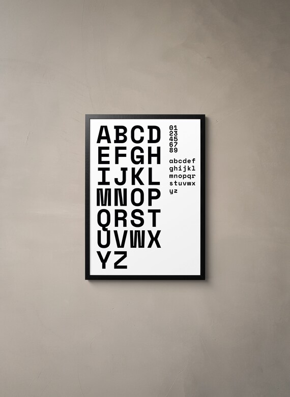 Alphabet Printable Art A-Z Wall Art Digital Download | Etsy