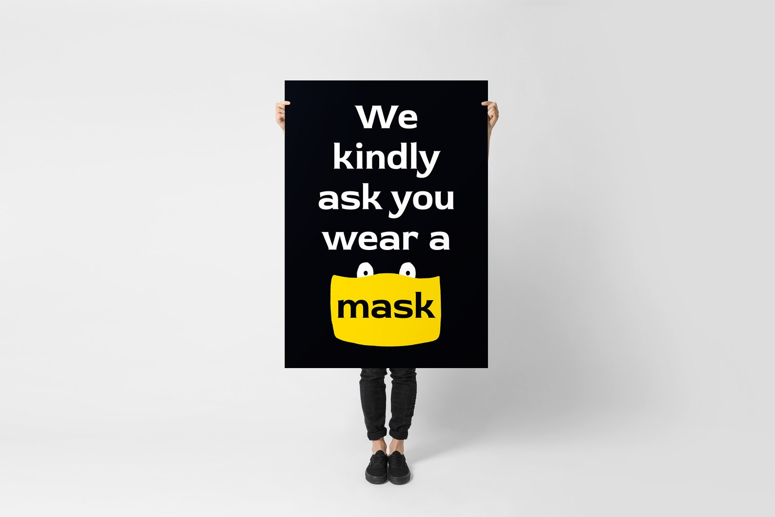 We Kindly Ask You Wear a Mask Poster Wear a Mask Sign Print - Etsy UK