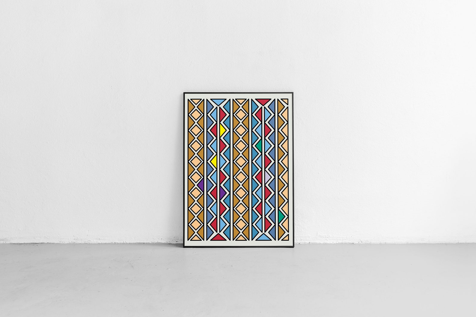 Tribal Print Poster, Ndebele Design Poster, Geometric Pattern, Boho ...