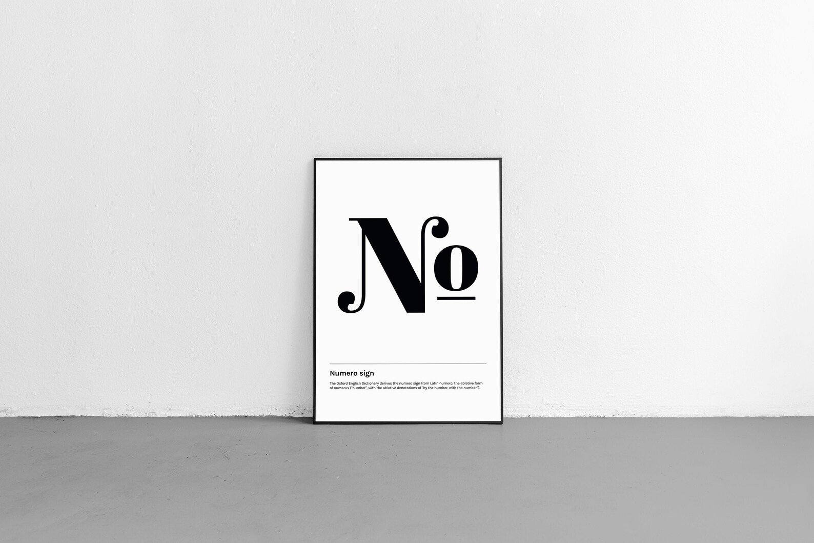 Numero Sign Number No Definition Typography Printable Art - Etsy UK