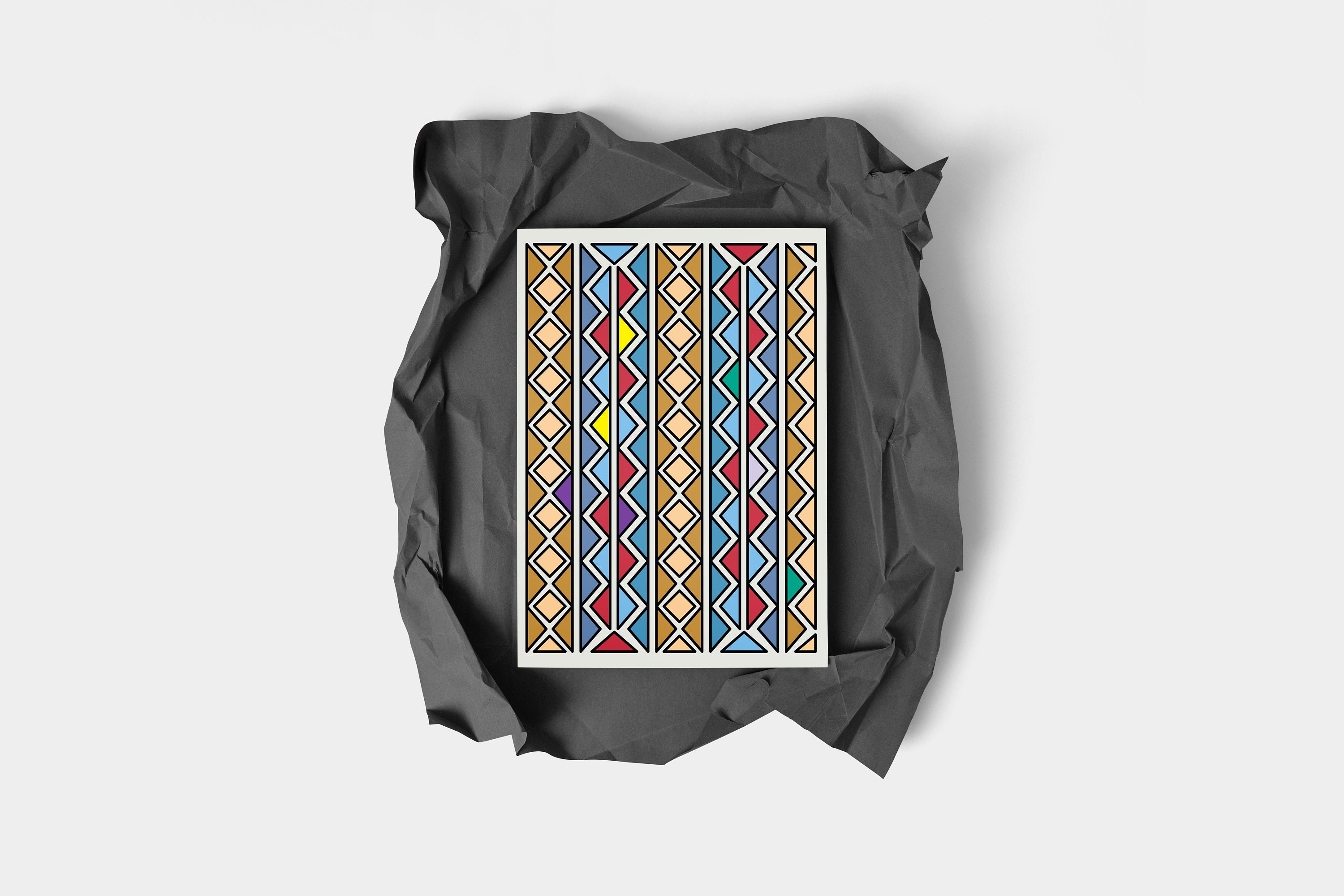 Tribal Print Poster Ndebele Design Poster Geometric Pattern | Etsy