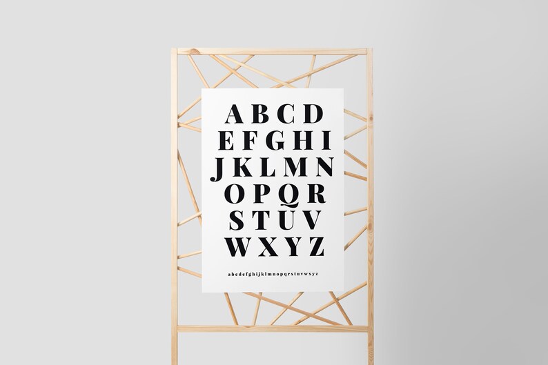 Alphabet Printable Art, A-Z Wall Art, Digital Download, Typography ...