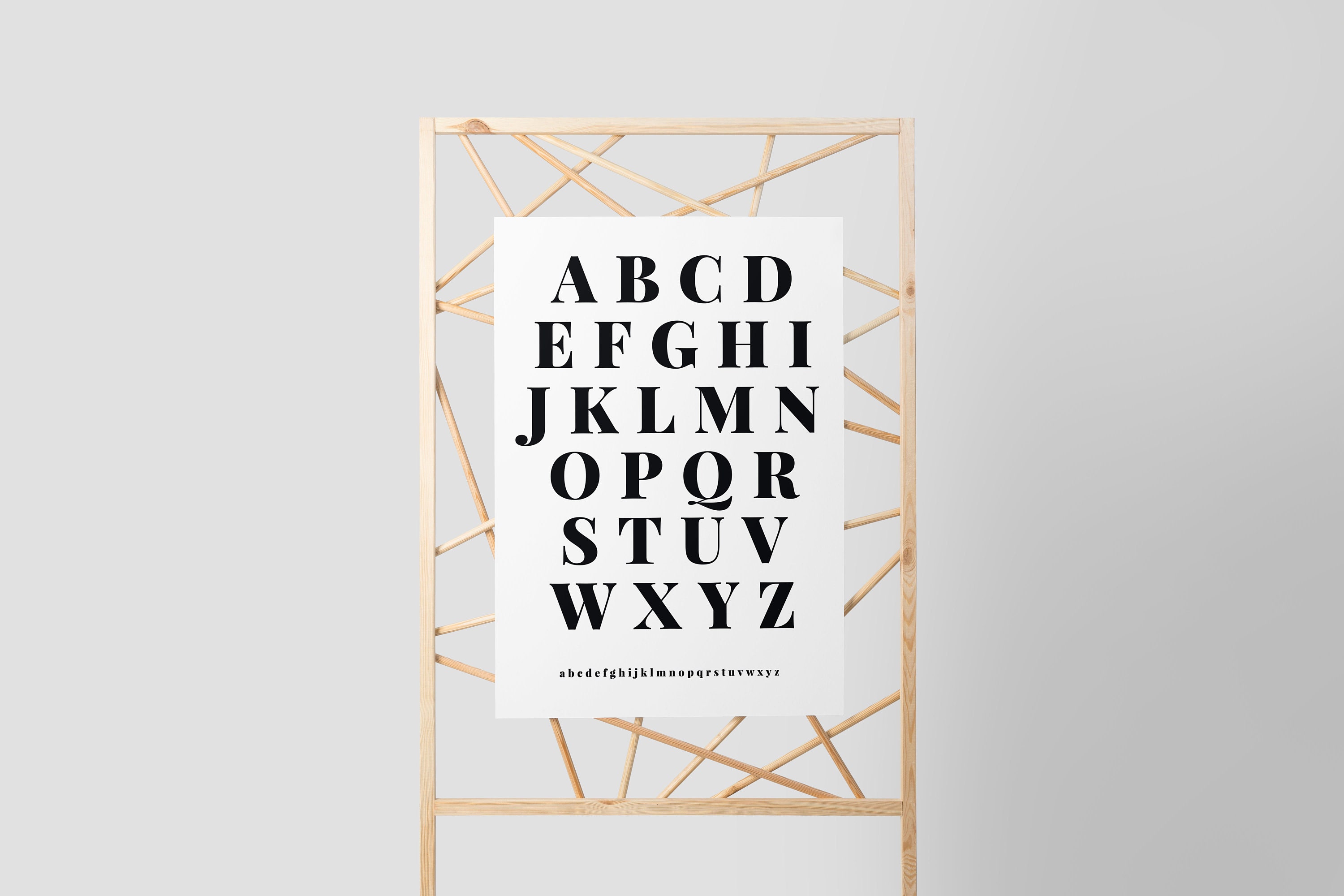 Alphabet Printable Art, A-Z Wall Art, Digital Download, Typography ...