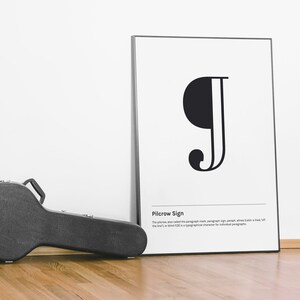 Pilcrow Sign, Paragraph Mark, Alinea, Typography, Printable Art ...